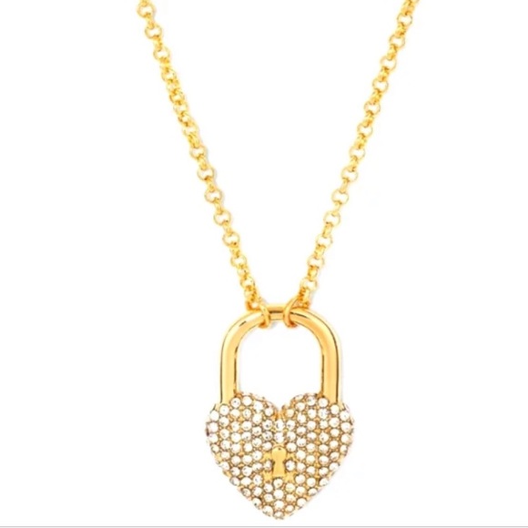 BaubleBar | Jewelry | Baublebar Sugarfix Gold Chain Link Heart Lock ...